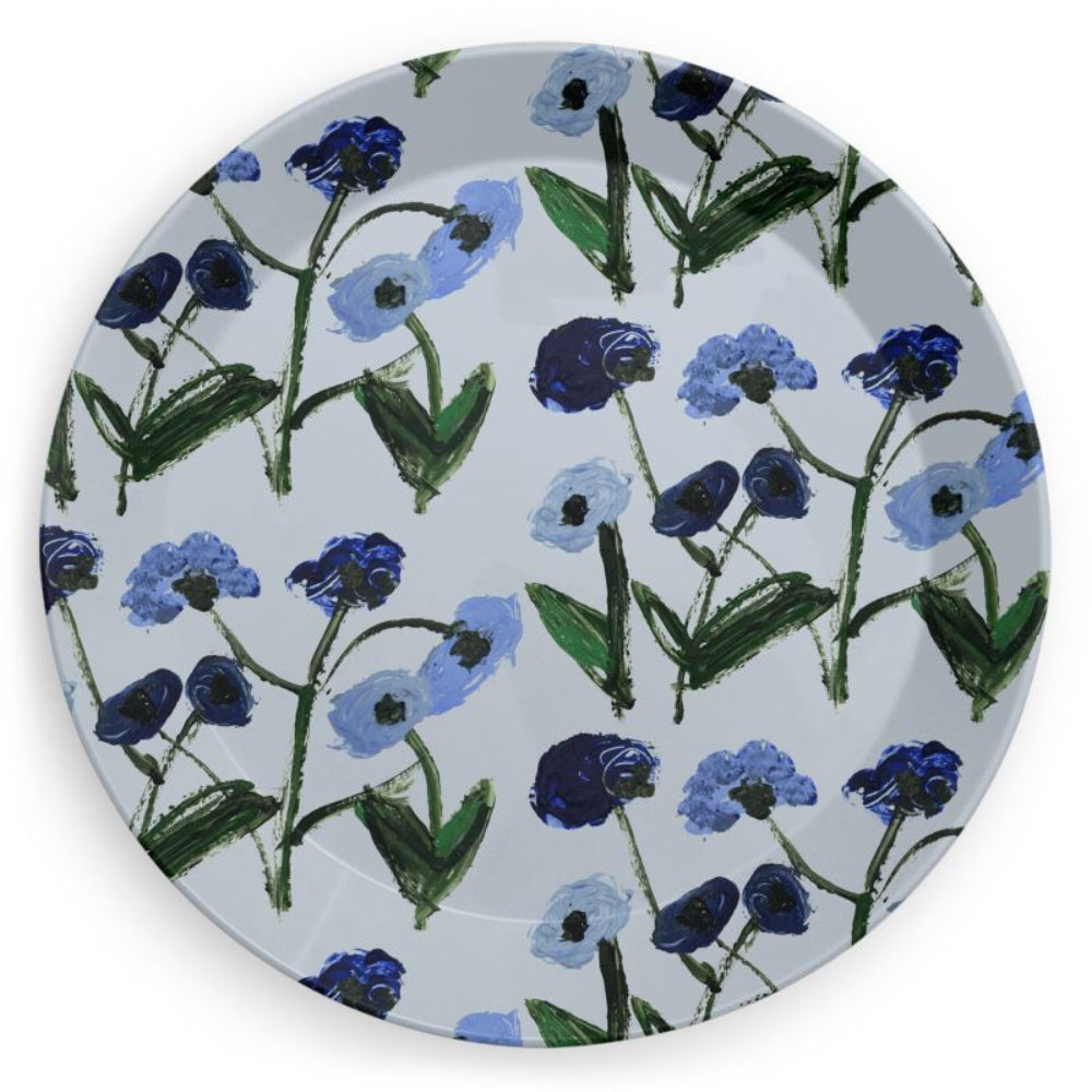 Blue Posey Melamine Plate Set – Erin Donahue Tice