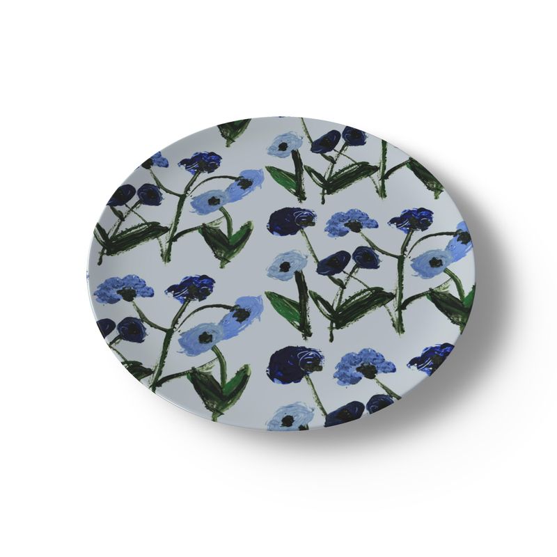 Set of Blue Posey China Plates (Set of 2, 4 or 8) – Erin Donahue Tice